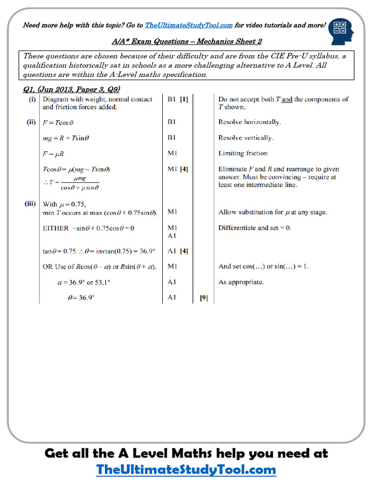 A Star Questions Mech Sheet 2 Ms | PDF