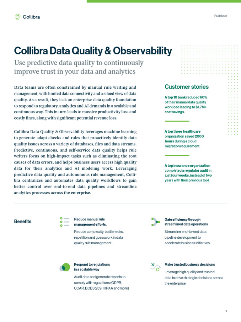 Collibra Data Quality & Observability Overview | PDF | Data Quality ...