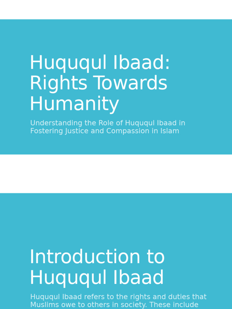 Huququl Ibaad Presentation New | PDF