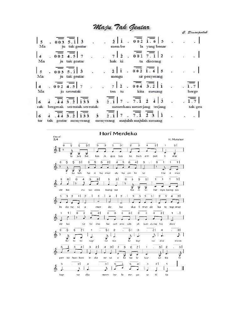 Note Lagu Lomba 17 | PDF