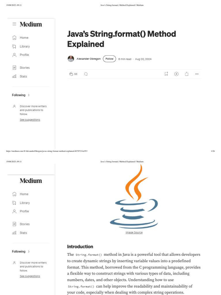 Java's String - Format Method Explained - Medium | PDF | Integer ...