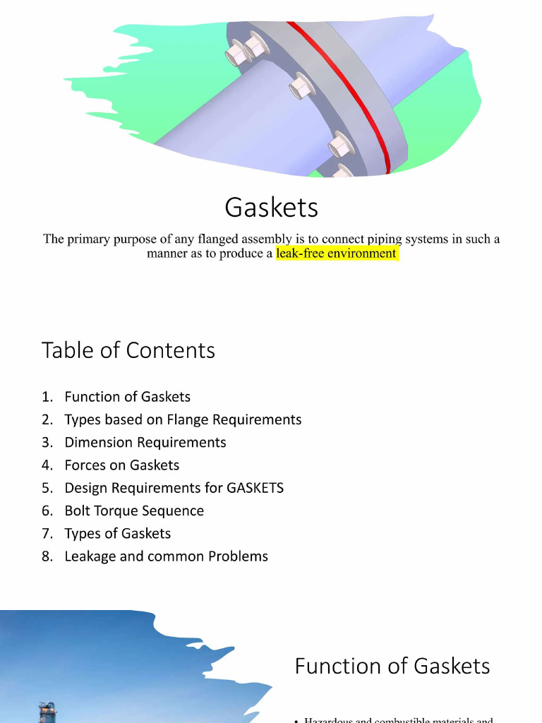 Types of Gasket and Functionality | PDF