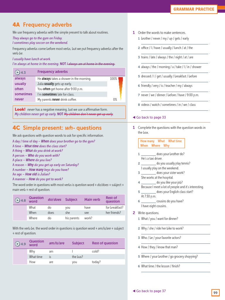 WH Questions Grammar Explanation For EFL Learners | PDF | Adverb | Question