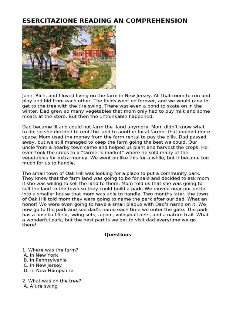Grade 5 Reading Comprehension Exercises | PDF