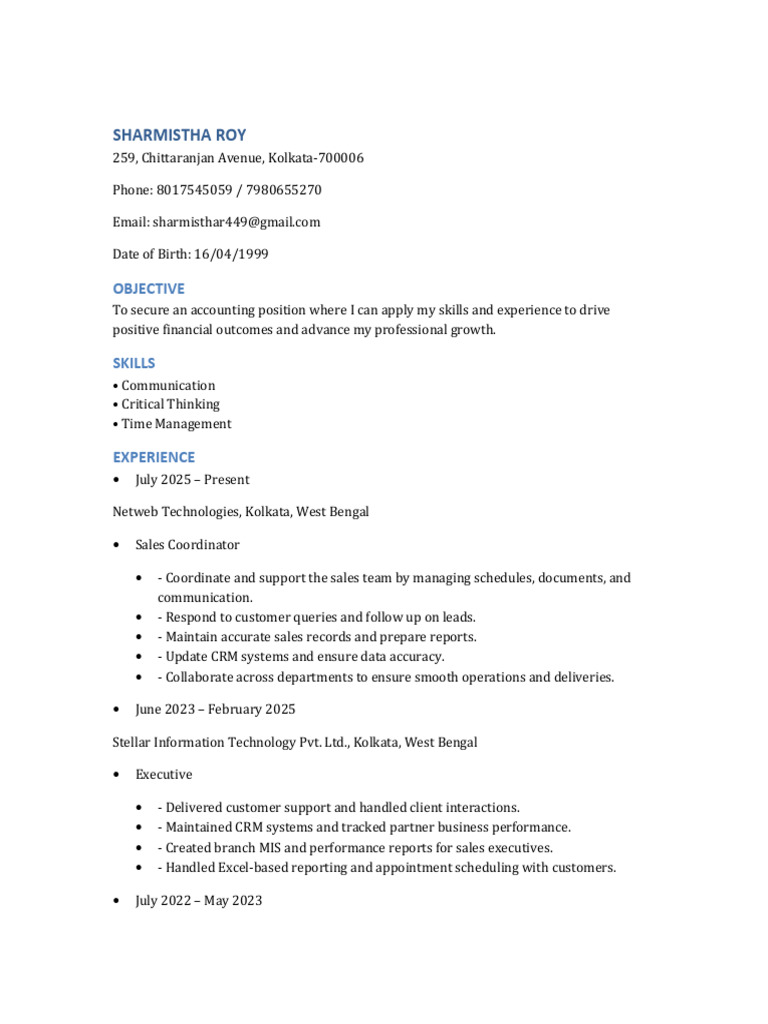 Updated Resume Sharmistha Roy-1 | PDF