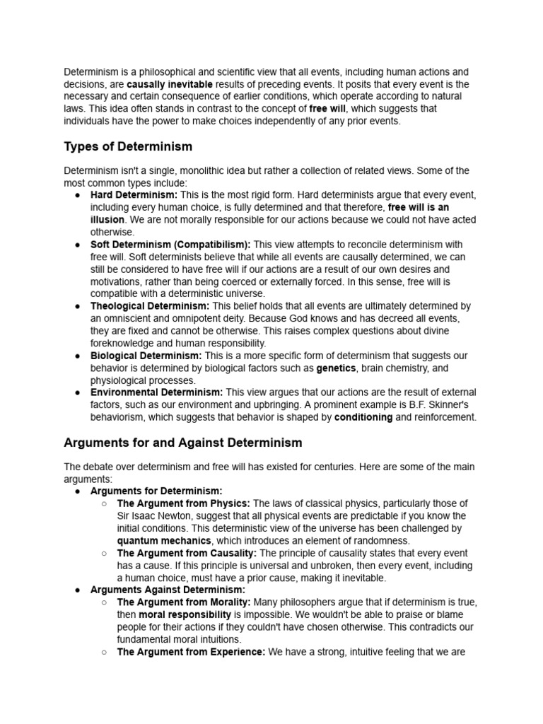 Wa0002. | PDF | Determinism | Free Will