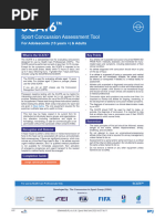 SCAT 6 Concussion Assessment Guide | PDF | Concussion | Medical Specialties