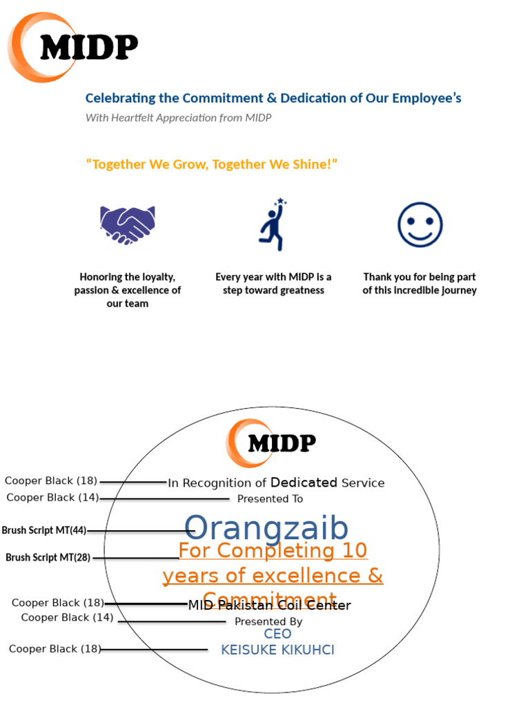 MIDP Employee Celebration Slide With Image | PDF