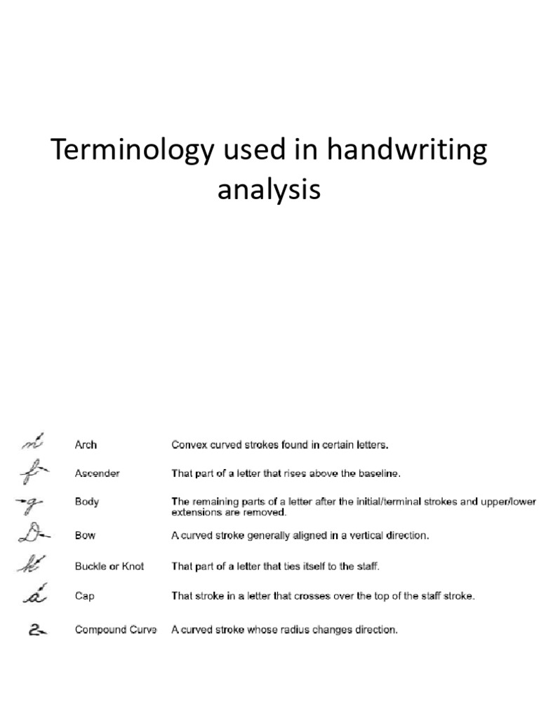 Notes - 4014 - Terminology Use in Handwriting Analysis | PDF