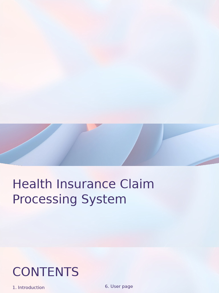 Health Insurance Claim Processing System | PDF | Patient | Databases