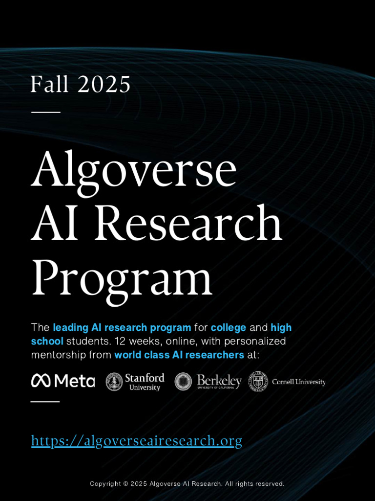 Algoverse AI Research Program Overview | PDF | Artificial Intelligence ...