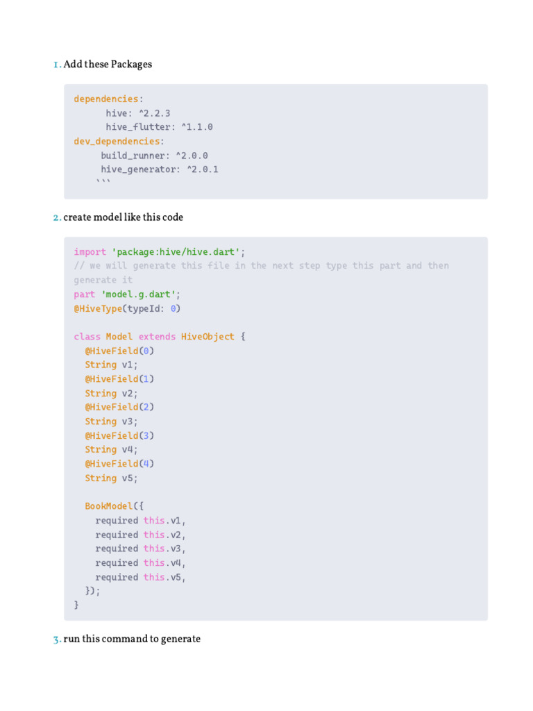 How To Use The Hive Package For Your Flutter Project | PDF | Computer Programming