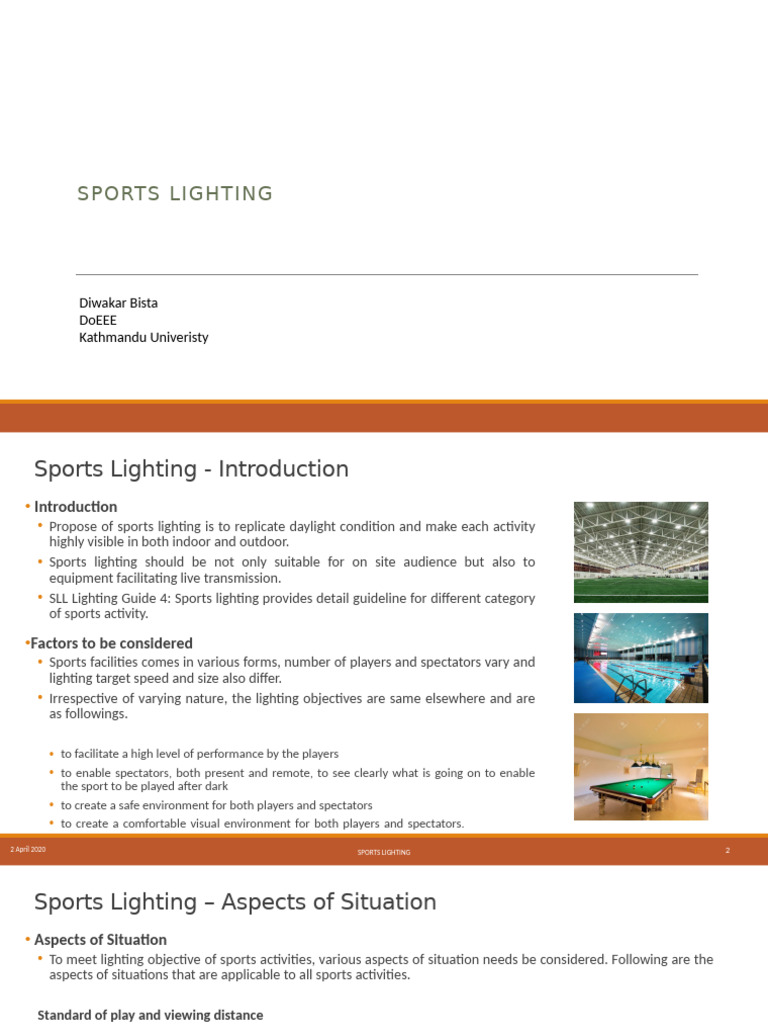 Essential Guide to Sports Lighting | PDF | Lighting | Light