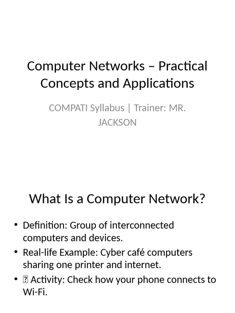 Computer Networks COMPATI Practical | PDF | Computer Network | Local ...