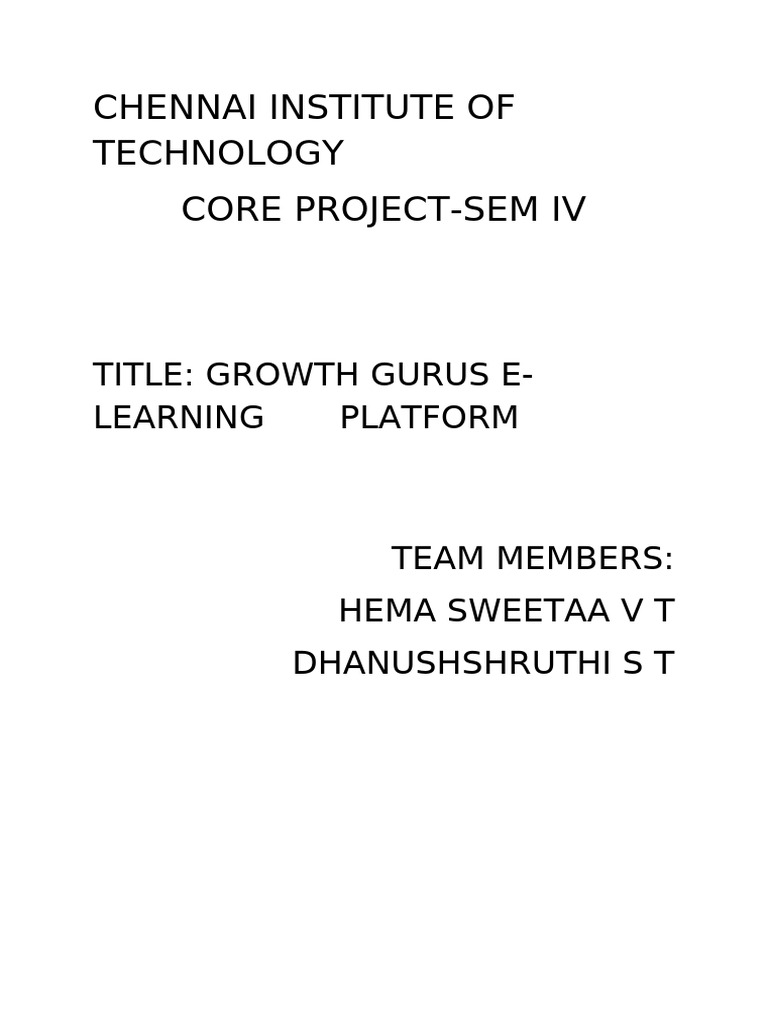 Growth Guruse-Learning Platform | PDF | Educational Technology ...