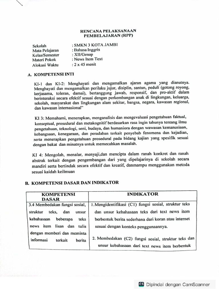 RPP Observasi 2025 Ok | PDF