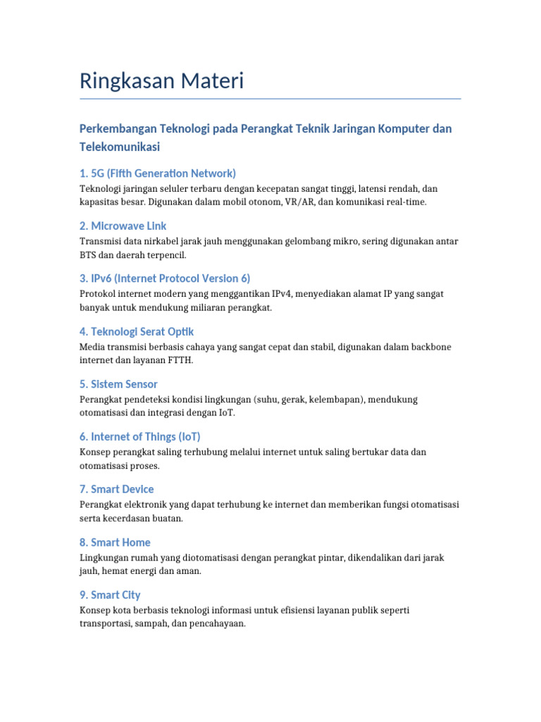 Materi TJKt: Teknologi Jaringan Modern | PDF