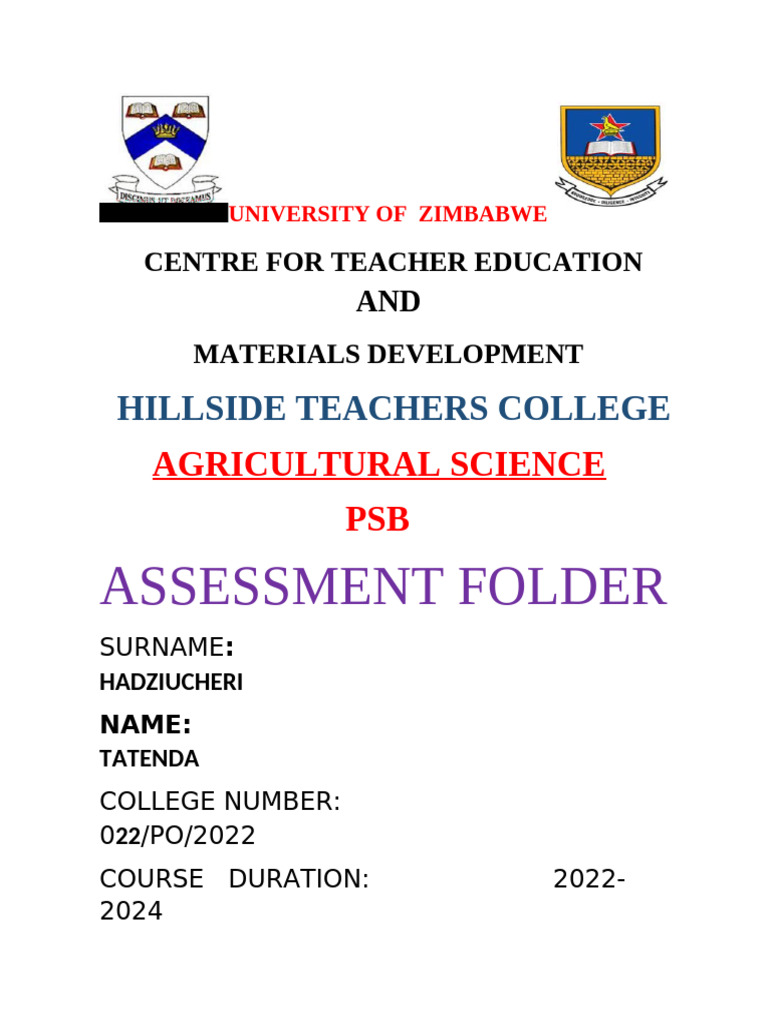 Agric Folders Cover Pages | PDF