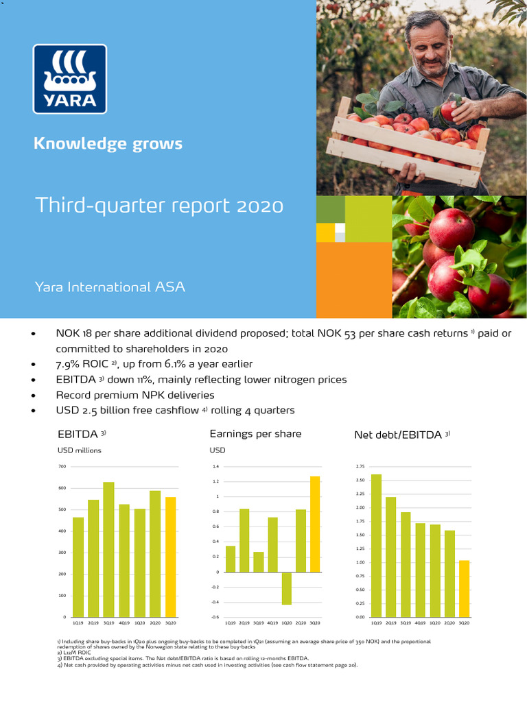 Yara Q3 2020 | PDF | Investing | Fertilizer