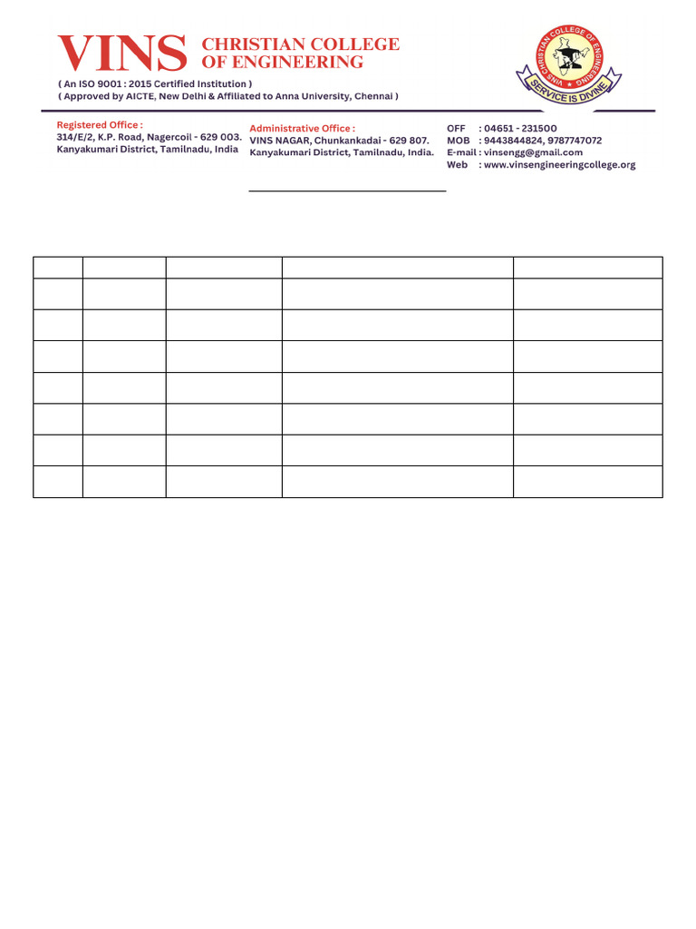 CSE AI & ML Student List 2023-2024 | PDF