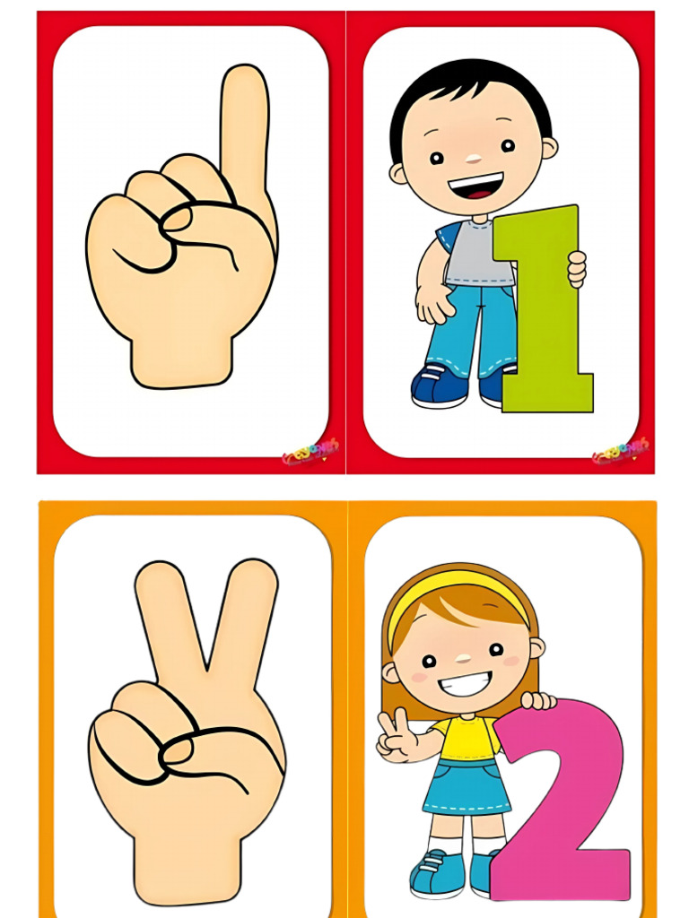 Flashcard Finger Numbers 1-10 | PDF
