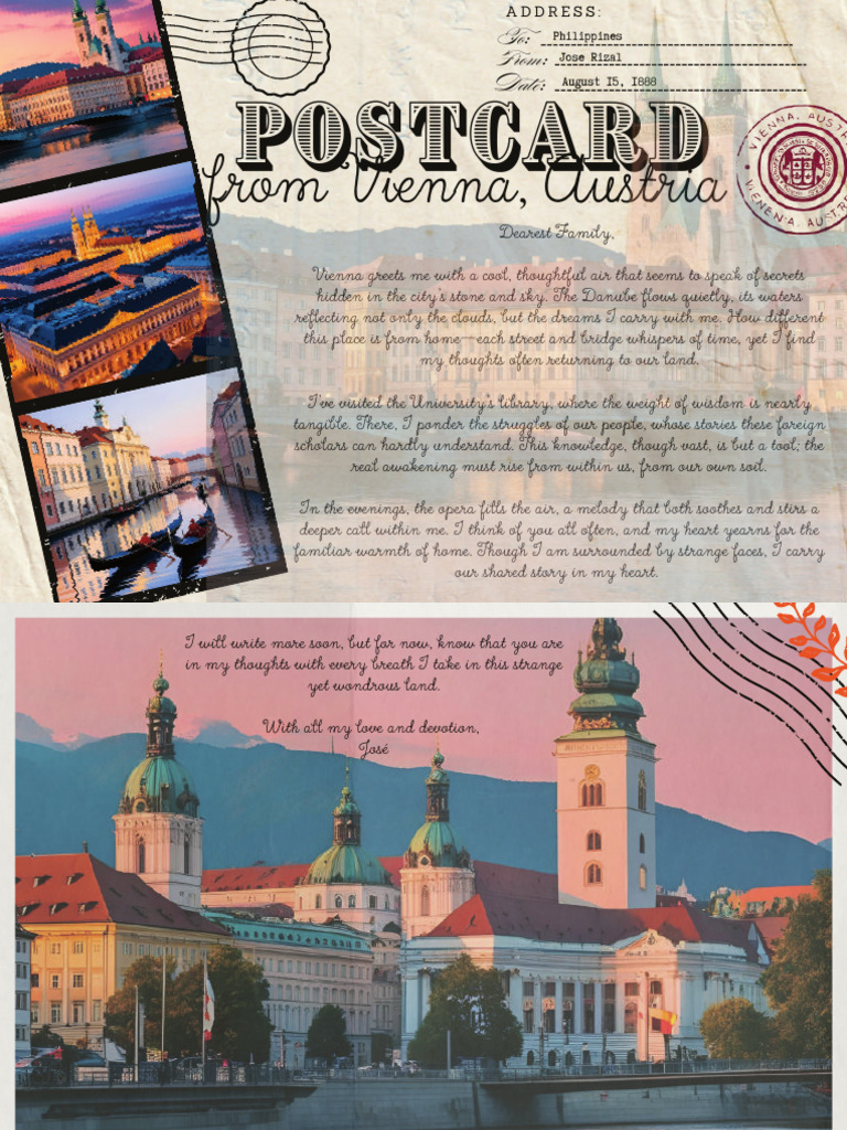 José Rizal's Postcard from Vienna | PDF