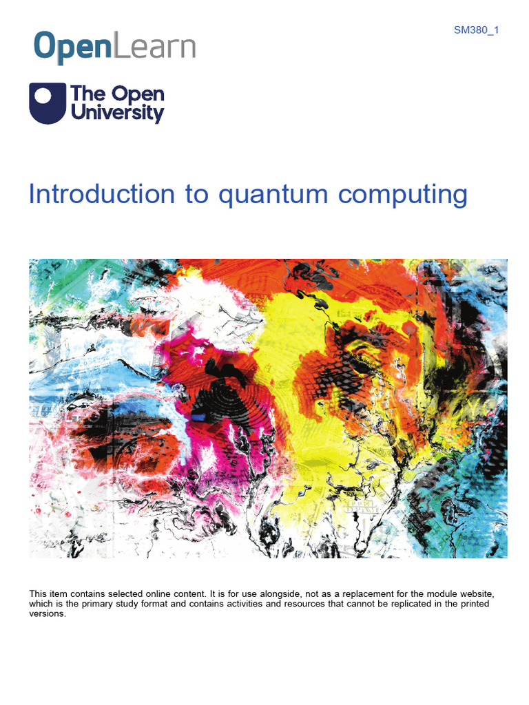 Introduction to Quantum Computing Printable | PDF | Spin (Physics) | Matrix (Mathematics)