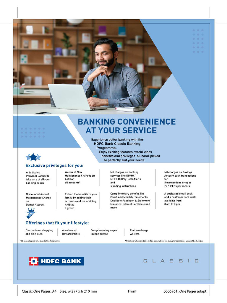 Classic One Pager A4 Front 258175 | PDF