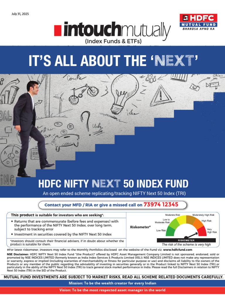 HDFC Nifty Next 50 Index Fund Factsheet | PDF | Investment Fund ...
