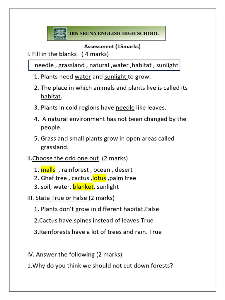 Plant and Habitat Assessment Guide | PDF