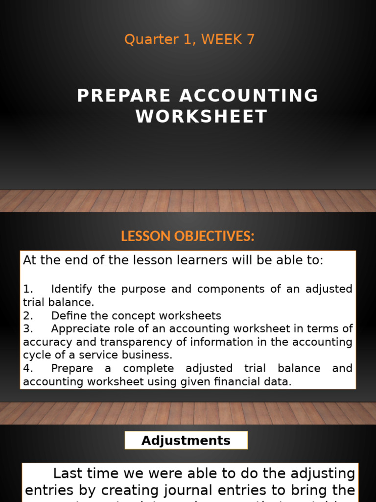 Preparation of Worksheets | PDF | Debits And Credits | Expense