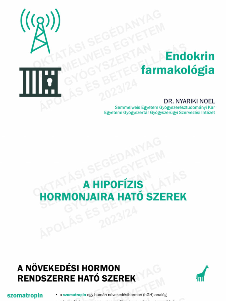 2.4 Endokrin Farmakológia - Vércukor, Mellékvese, Pajzsmirigy | PDF