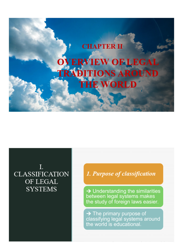 Global Legal Traditions Overview | PDF | Civil Law (Legal System ...