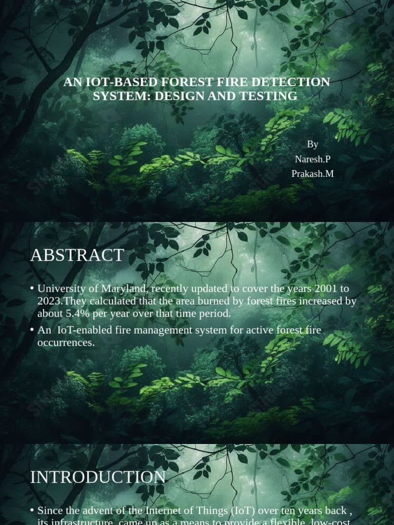 IoT-Based Forest Fire Detection System | PDF | Internet Of Things ...