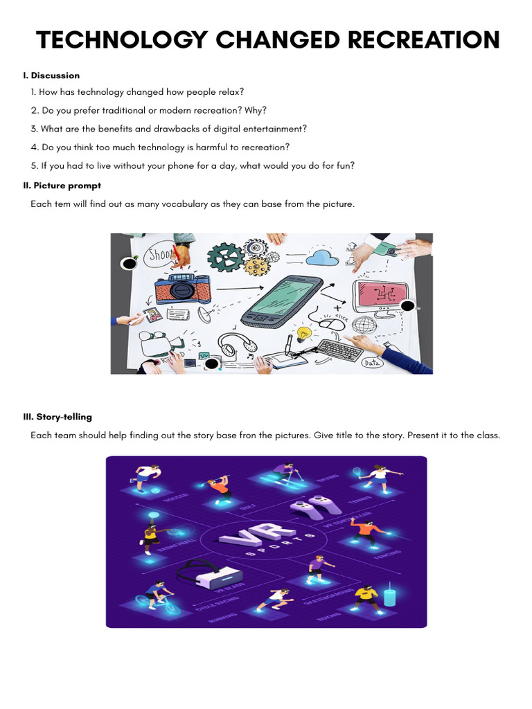 Technology Changed Recreation - Intermediate - Worksheet | PDF