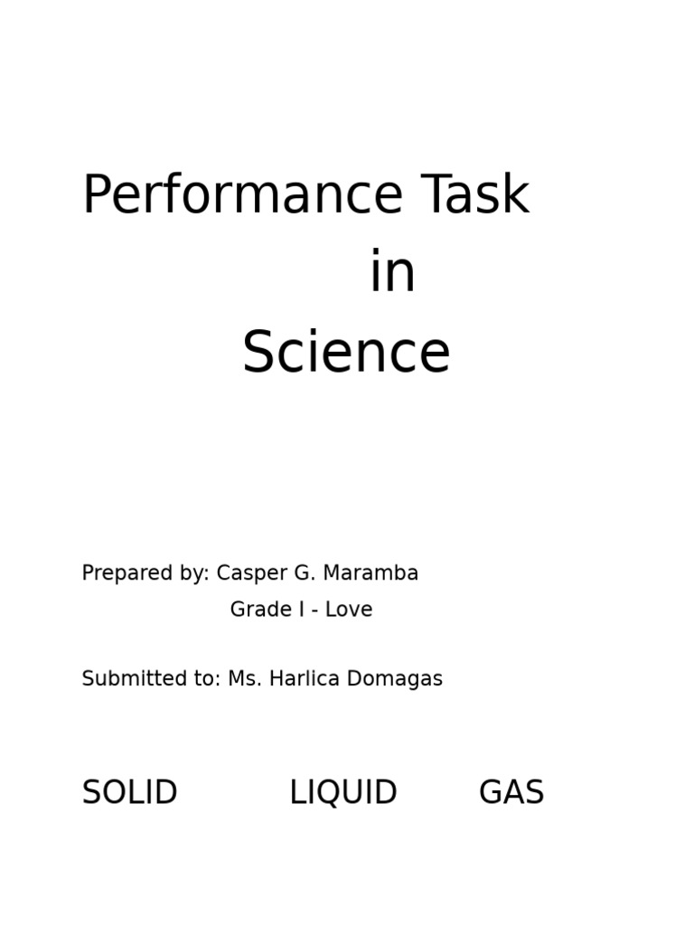 Performance Task | PDF