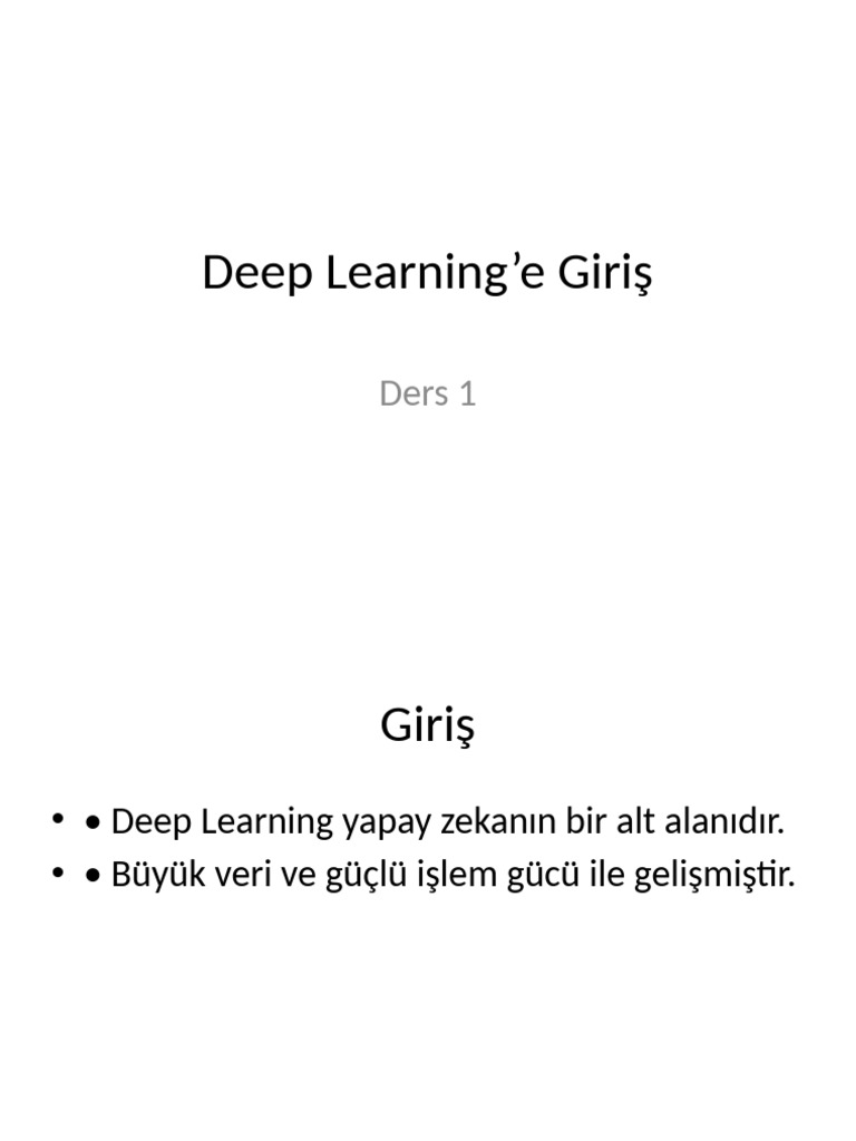 DeepLearning_Toplu_Dersler | PDF