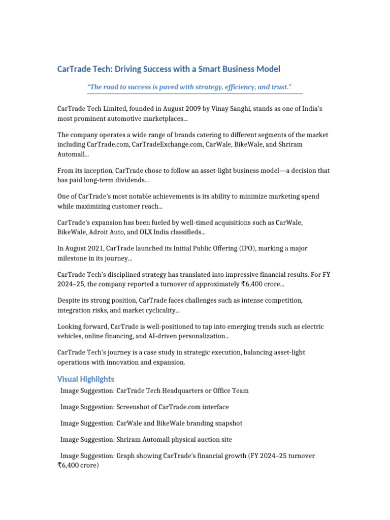 CarTrade Blog With Image Places | PDF