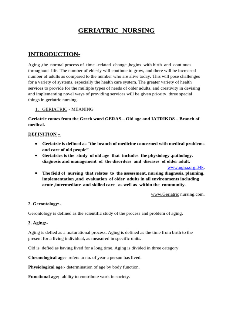 GERIATRIC Nursing Dev | PDF | Geriatrics | Dementia