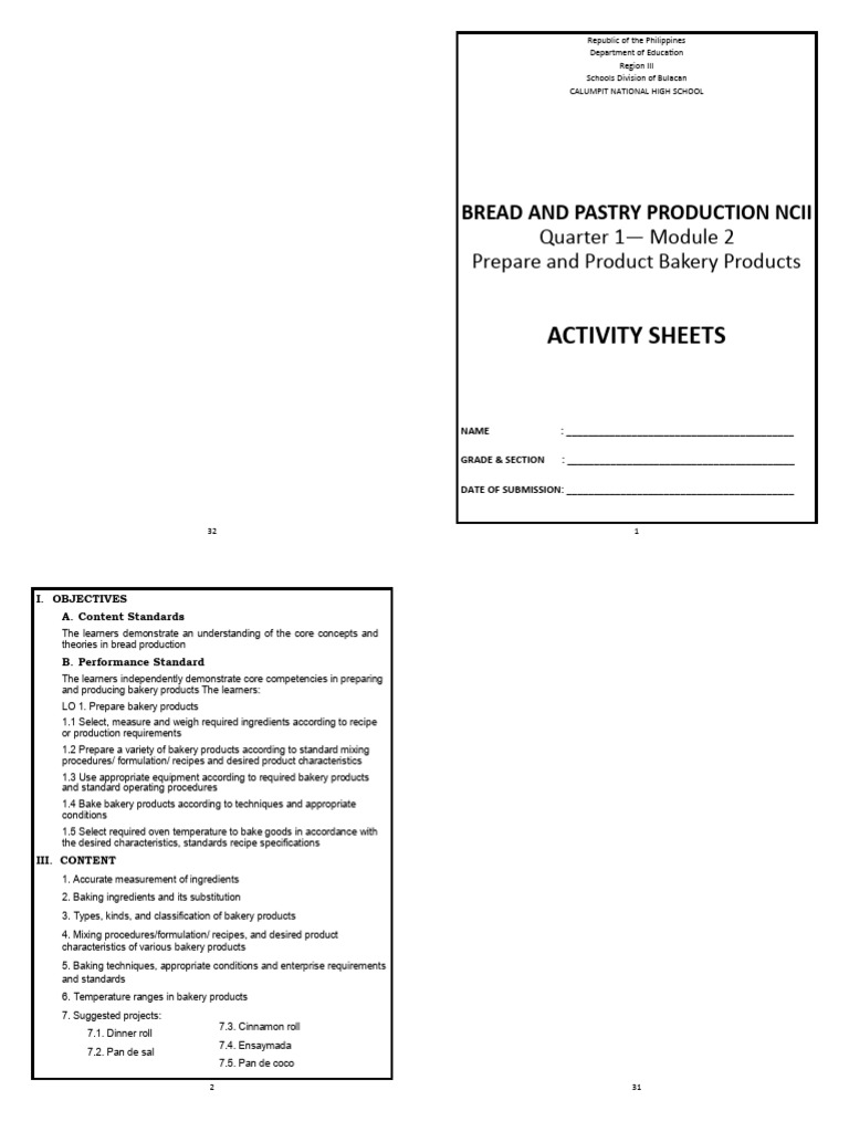 Bakery Product Preparation Guide | PDF | Chocolate | Brown Sugar