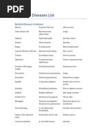Human Diseases and Causative Agents | PDF
