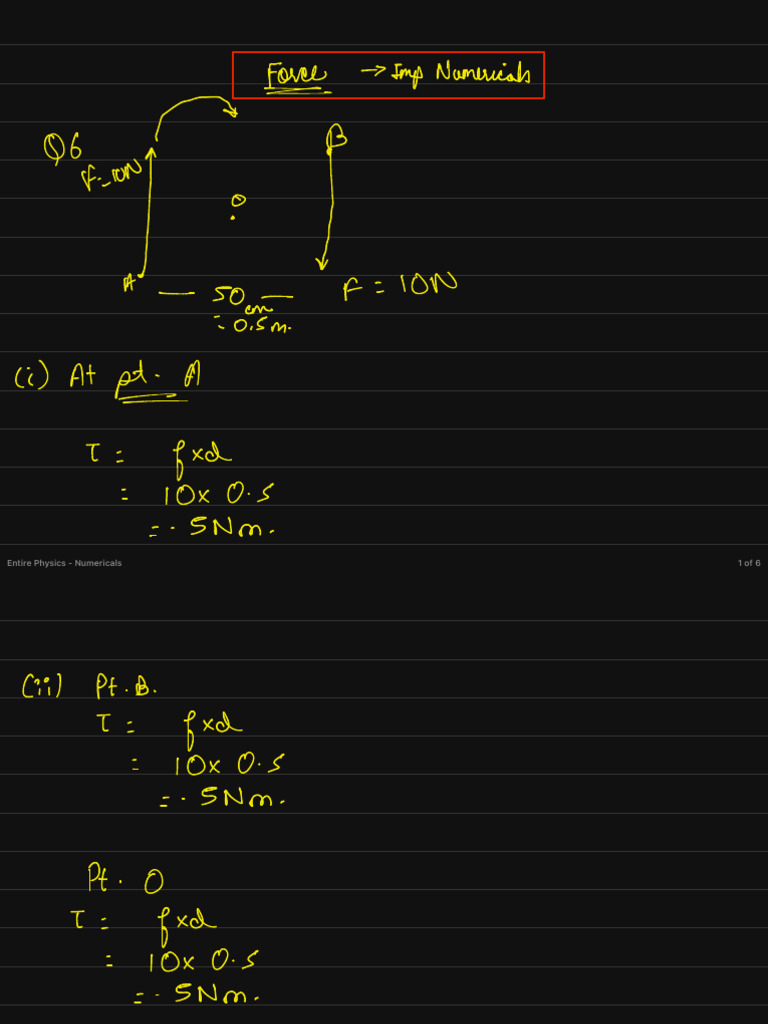 Entire Physics - Numericals - Force | PDF