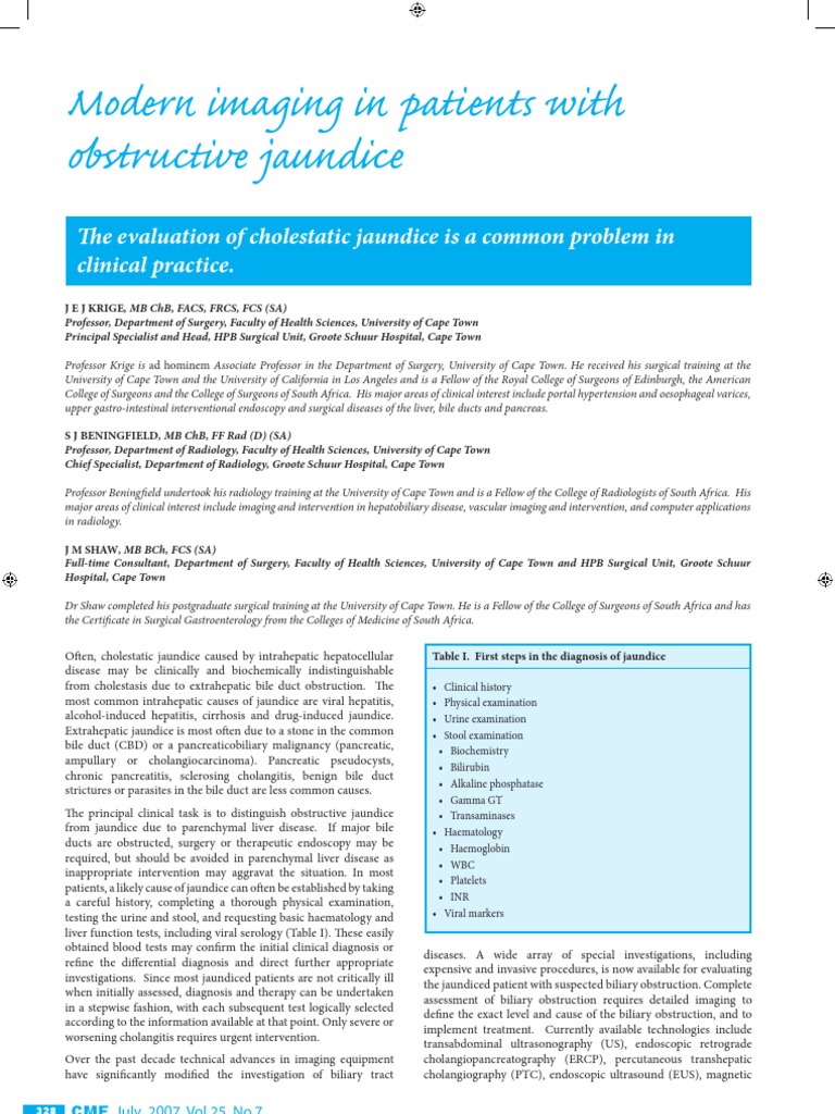 Obstructive Jaundice | Medical Imaging | Ct Scan
