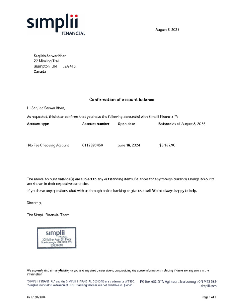 Balance Confirmation Ridma | PDF