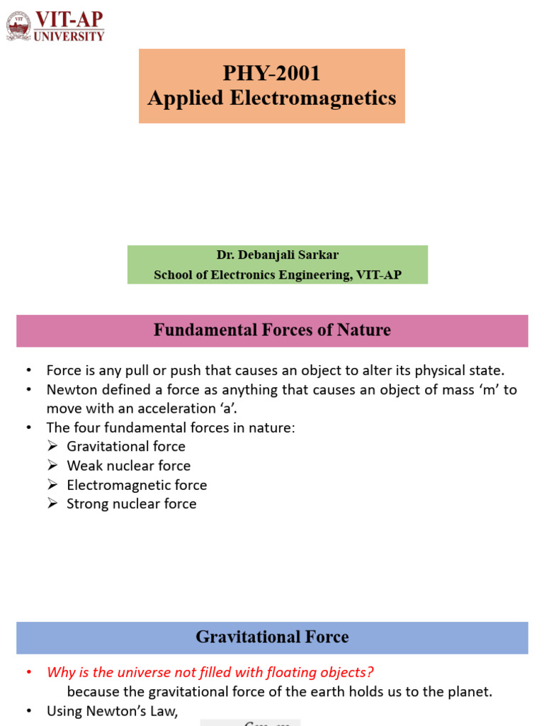 Fundamental Forces and Electromagnetics | PDF | Force | Electric Charge