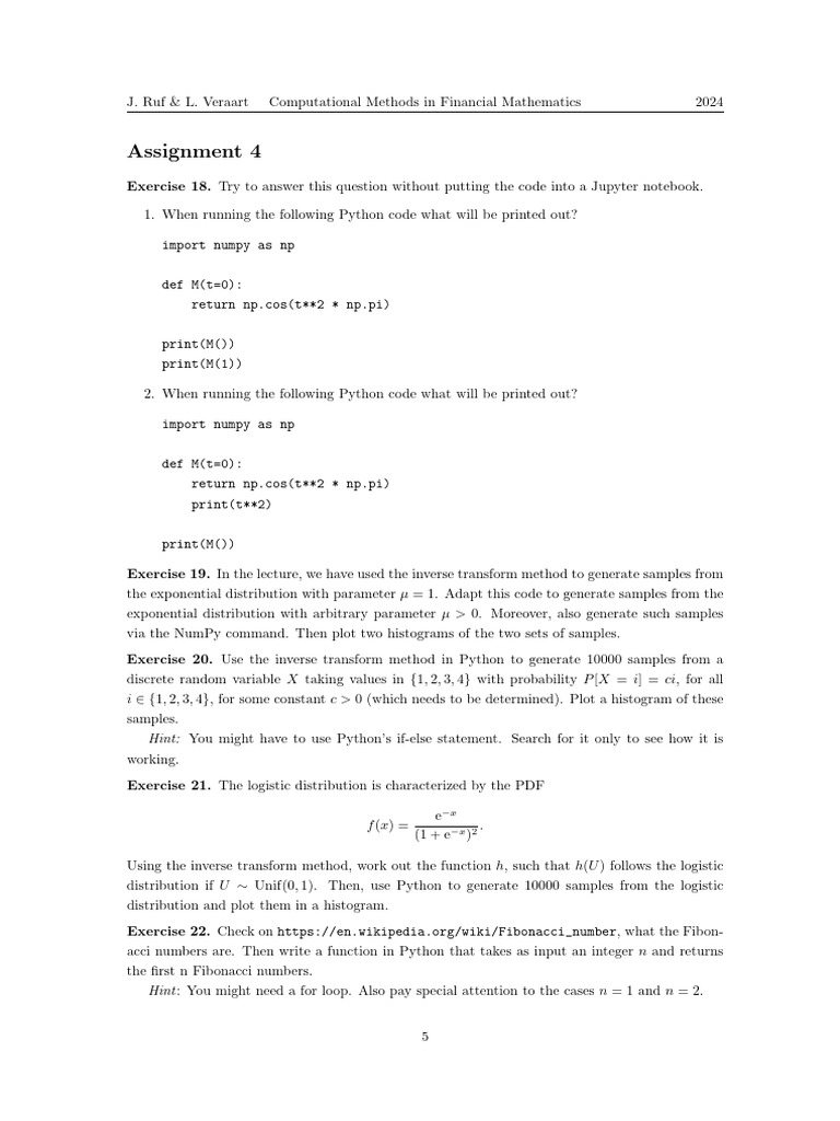 Assignment 4 | PDF