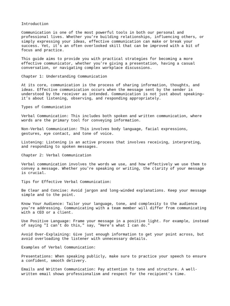 Mastering Effective Communication Skills | PDF | Communication ...