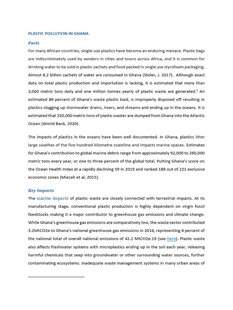 Ghana's Plastic Pollution Crisis | PDF | Waste | Pollution