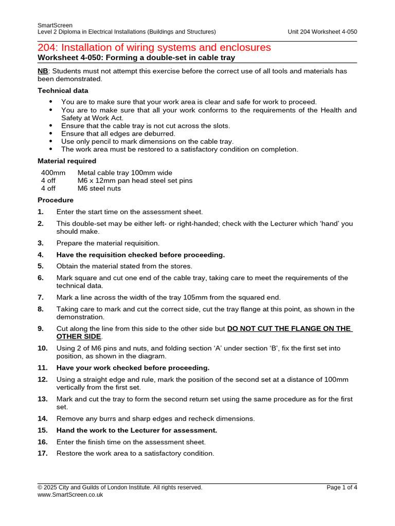 2365 02 l2 204 Worksheet 4 050 Mod | PDF | Electrical Wiring