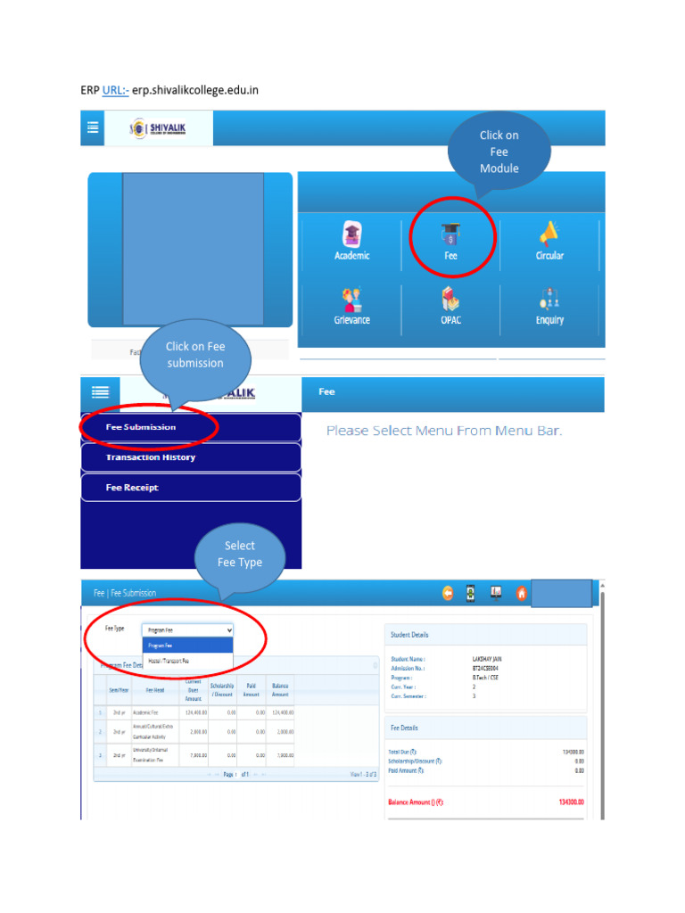 Fee Payment Process | PDF